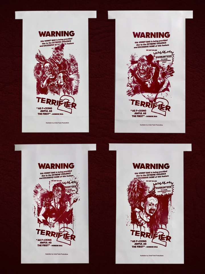 The Official Terrifier 2 Vomit Bag Collection - Includes all 4 ...